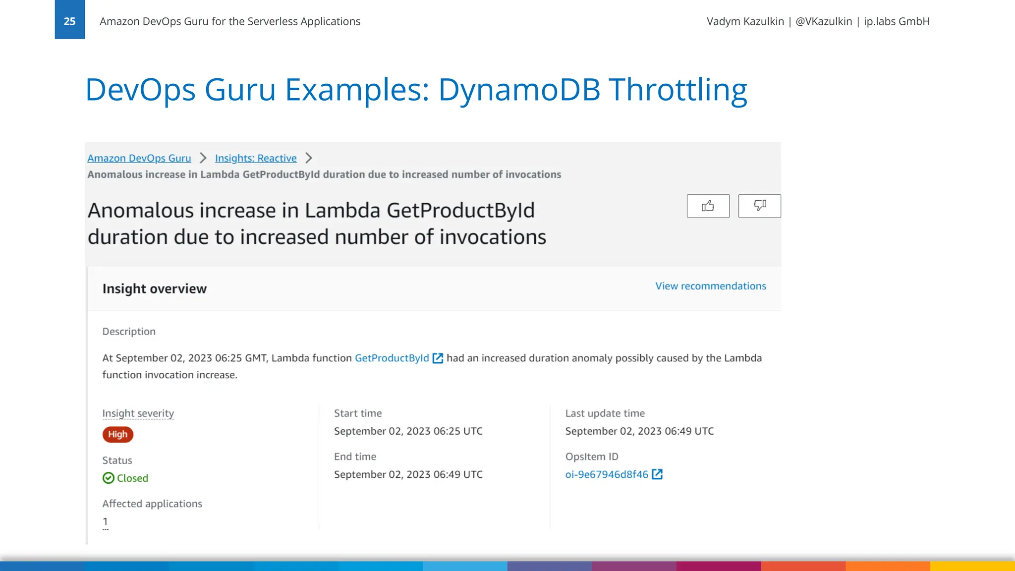 Detect operational anomalies in Serverless Applications with Amazon DevOps Guru - AWS User Group ...