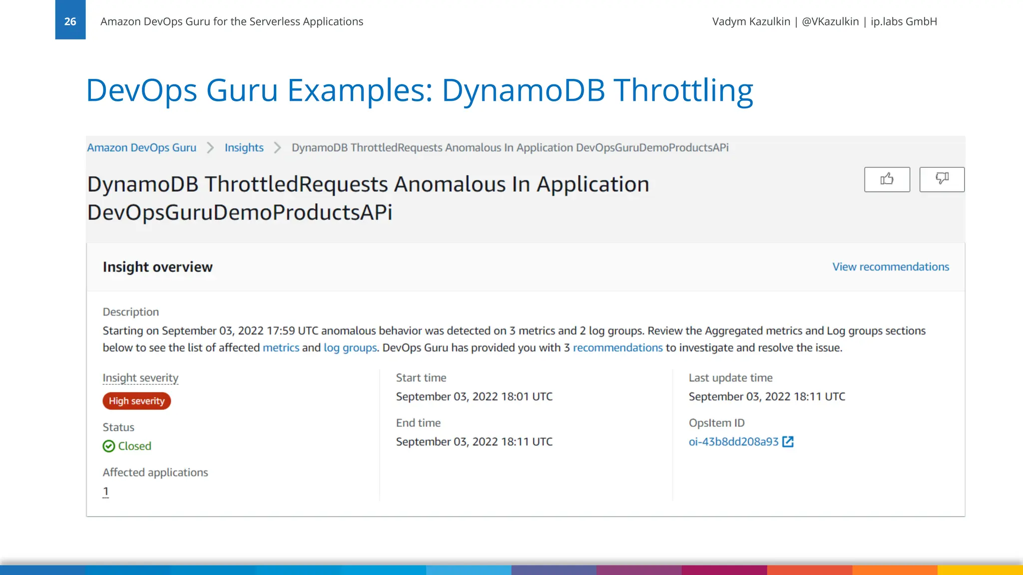 Detect operational anomalies in Serverless Applications with Amazon DevOps Guru - AWS User Group ...