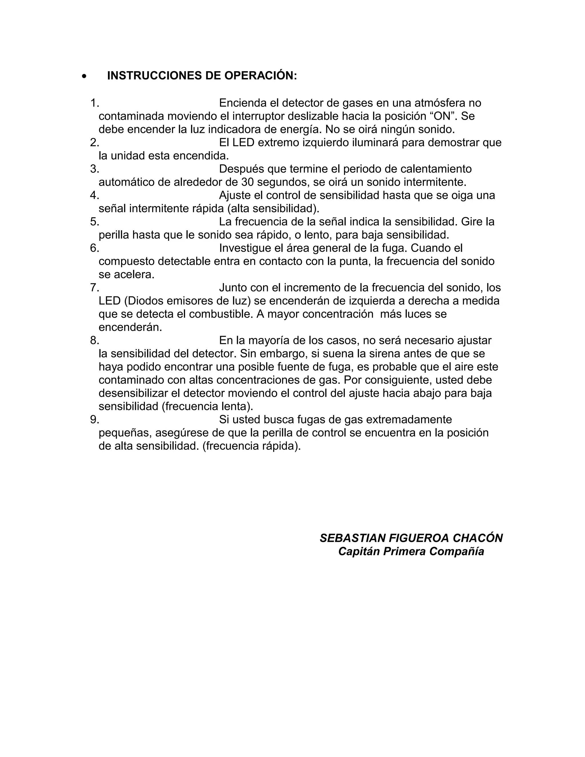 Detector de gases tiff 8900 | DOC