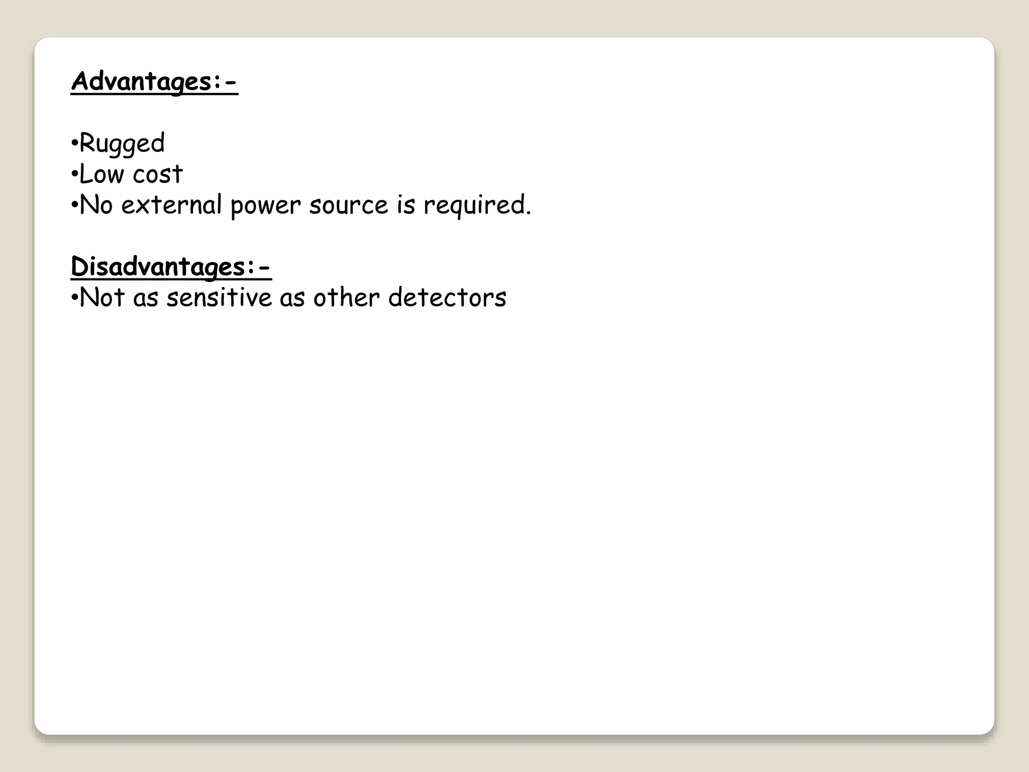 Detectors Pptx Physics Science