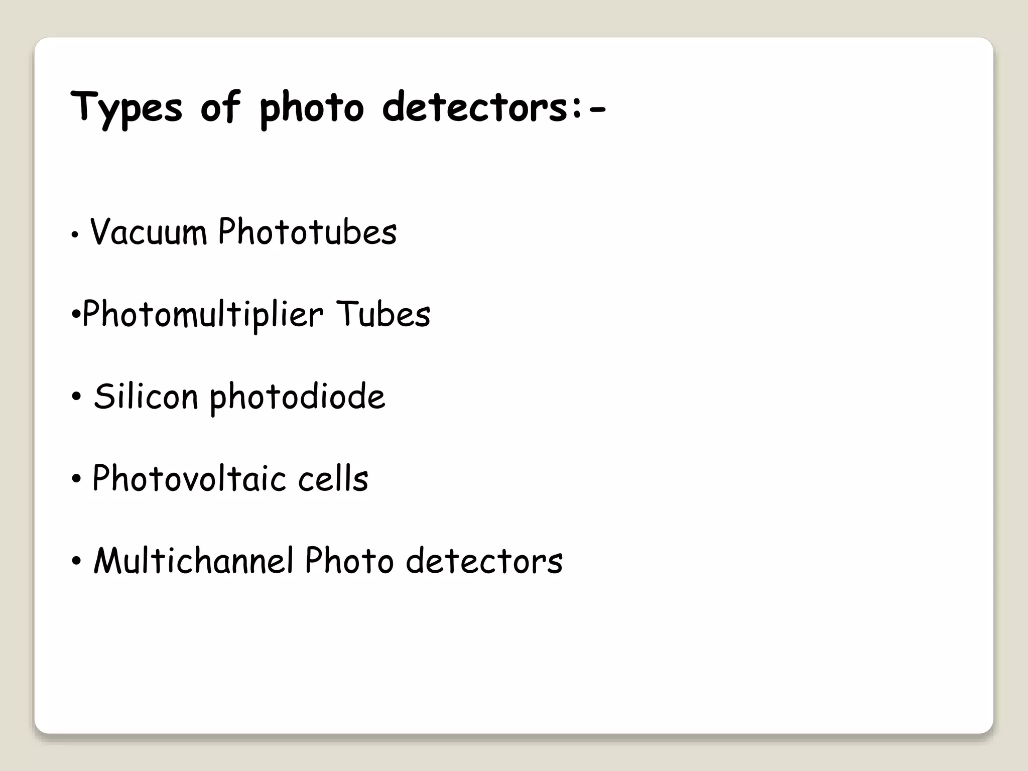 Detectors Pptx Physics Science