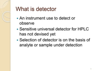 Detectors hplc (1) | PPTX