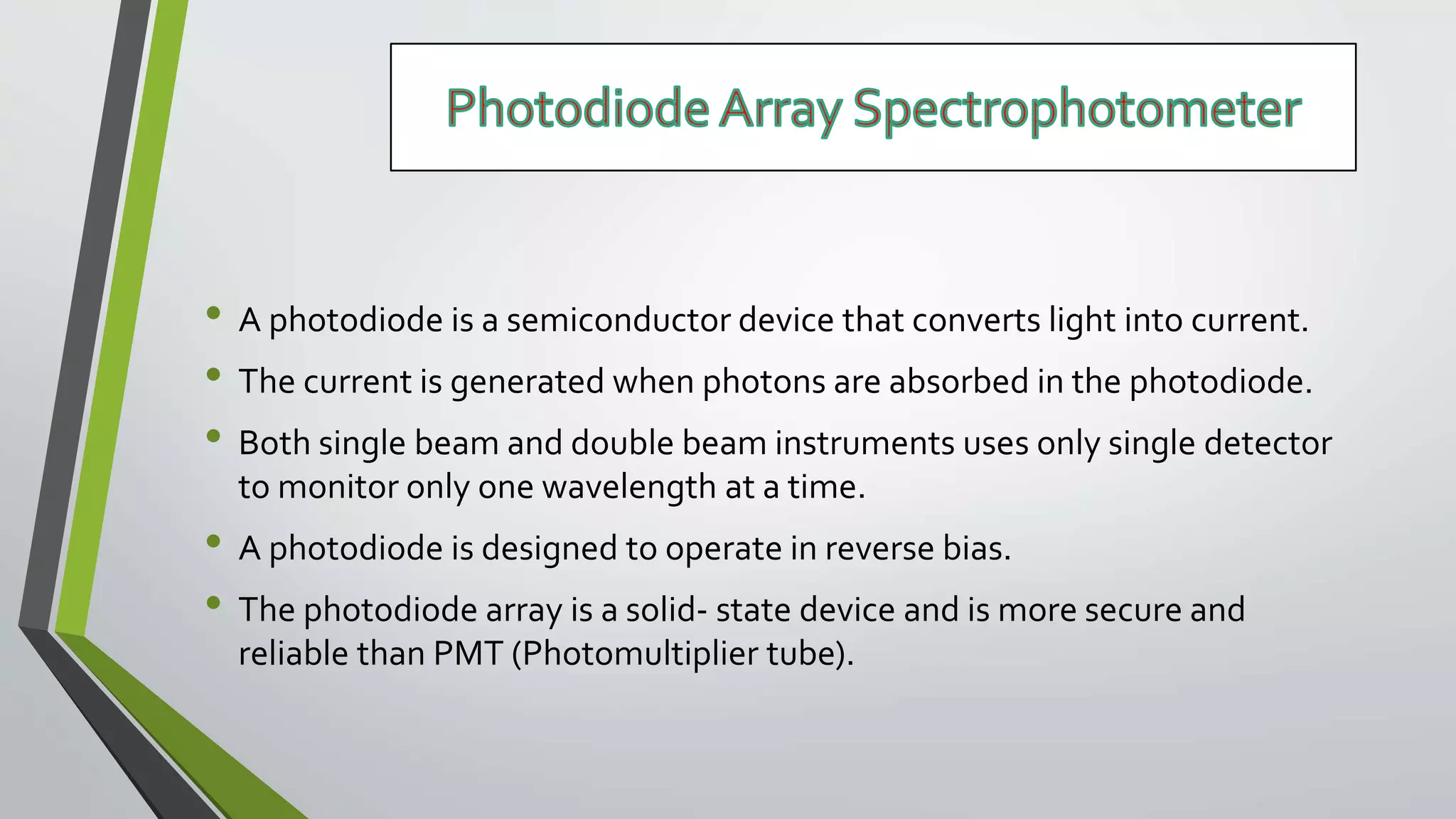 Detectors Used In Array Spectrophotometer Pptx Cameras And