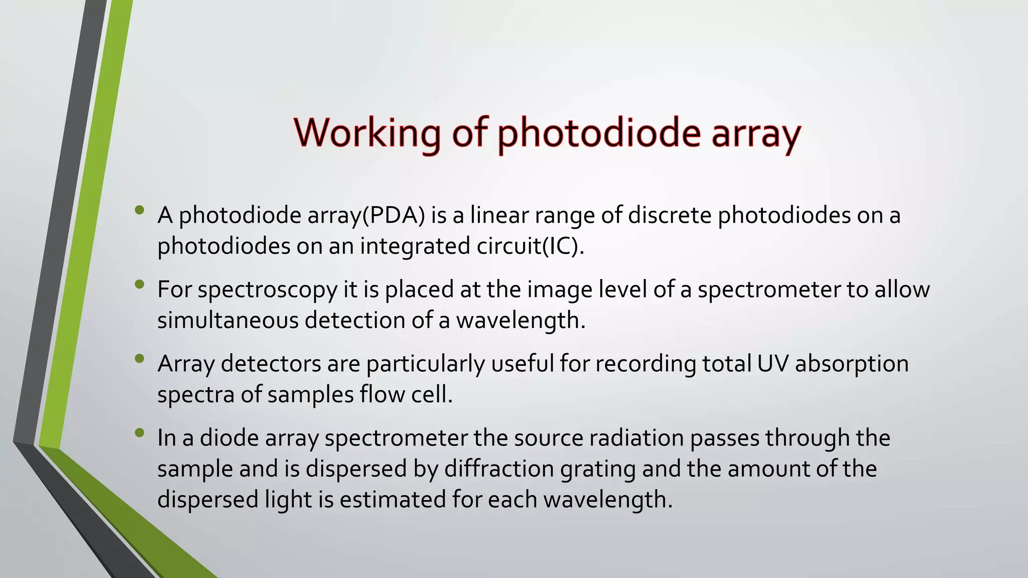Detectors Used In Array Spectrophotometer Pptx Cameras And