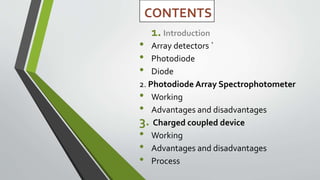Detectors used in array spectrophotometer | PPTX | Cameras and Camcorders | Consumer Electronics
