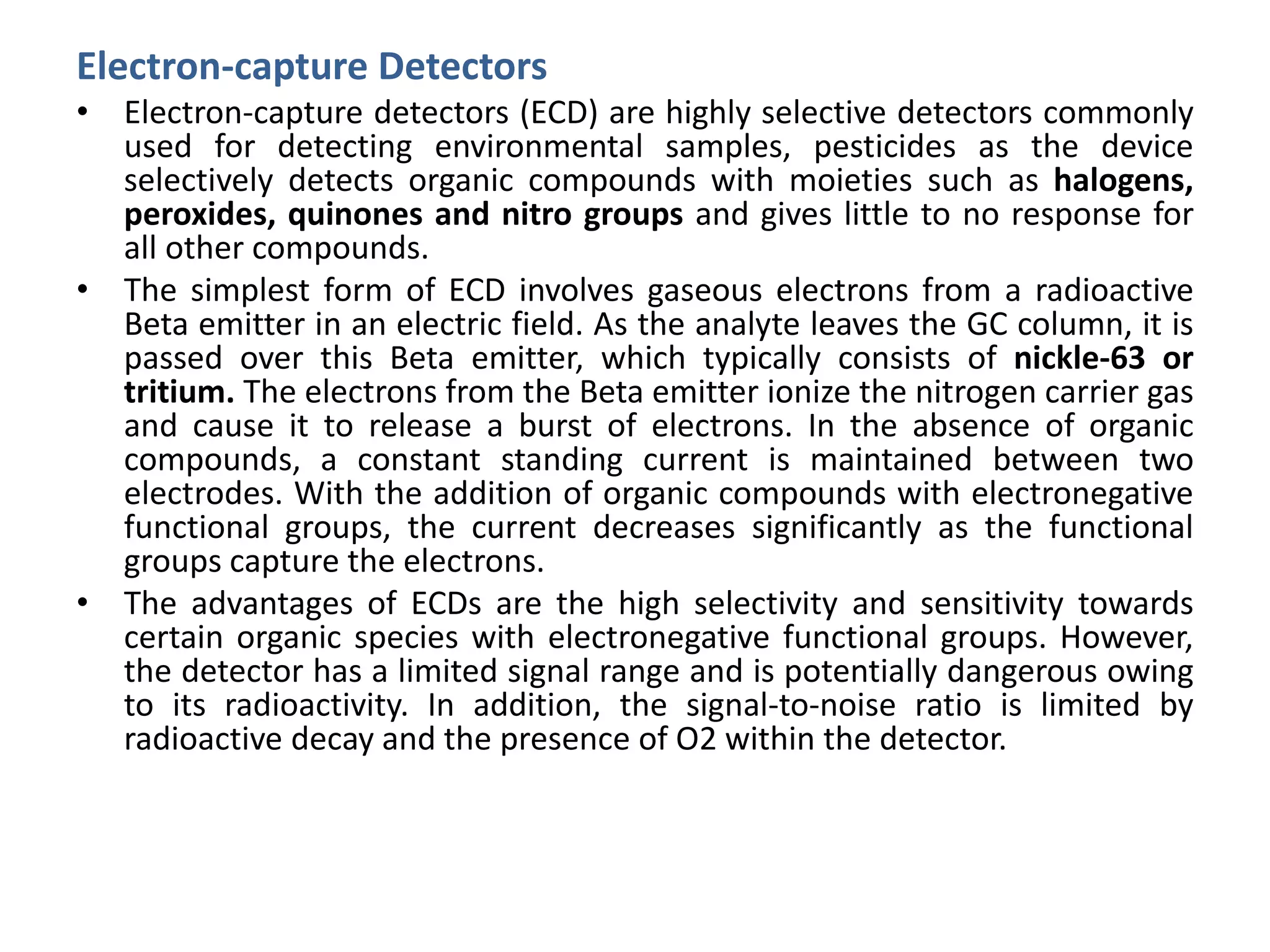 Detectors used in gas chromatography | PPTX