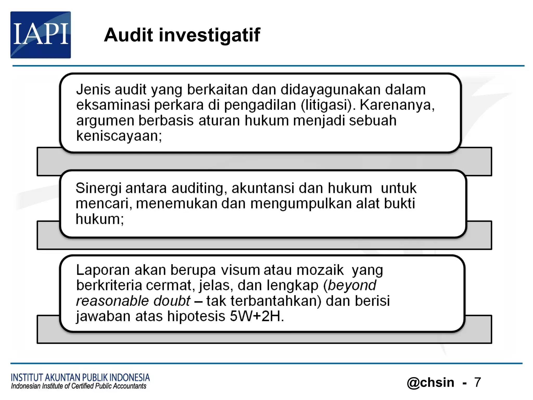 Deteksi fraud dan audit investigatif | PPT