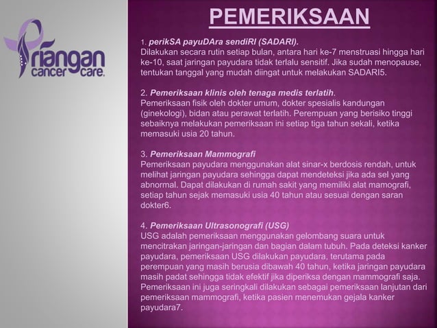Deteksi kanker payudara | PPTX