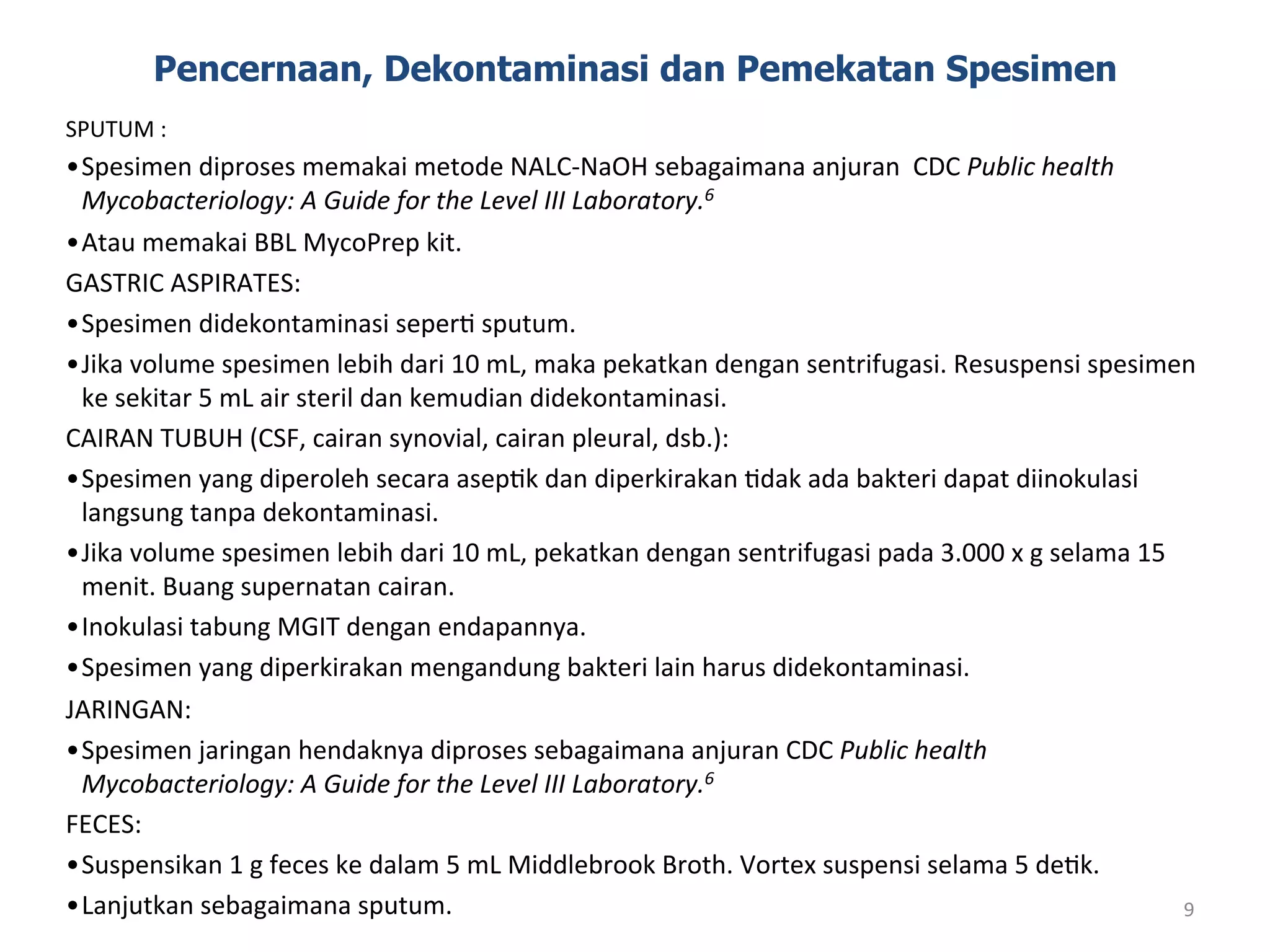 Deteksi mikobakterium menggunakan manual mgit dan bactectm mgittm 960 ...