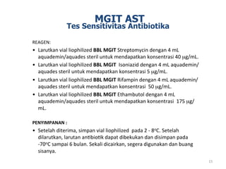 Deteksi mikobakterium menggunakan manual mgit dan bactectm mgittm 960 system | PDF
