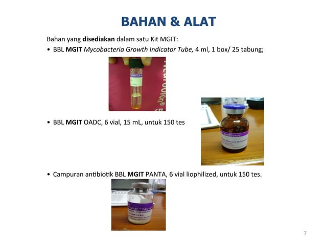 Deteksi mikobakterium menggunakan manual mgit dan bactectm mgittm 960 ...