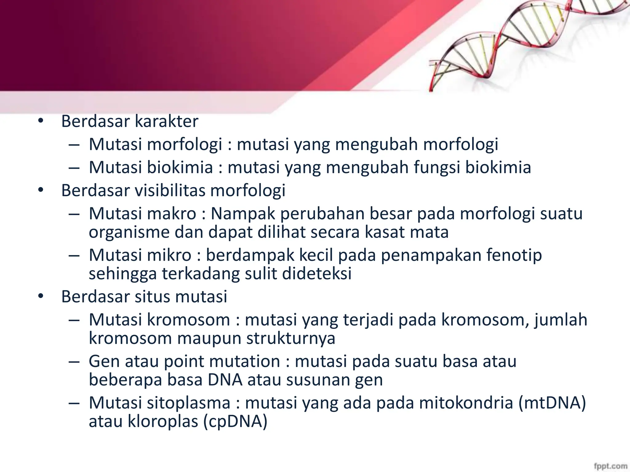 Deteksi Mutasi-2 pada manusia untuk infeksi ataupun bukan.ppt