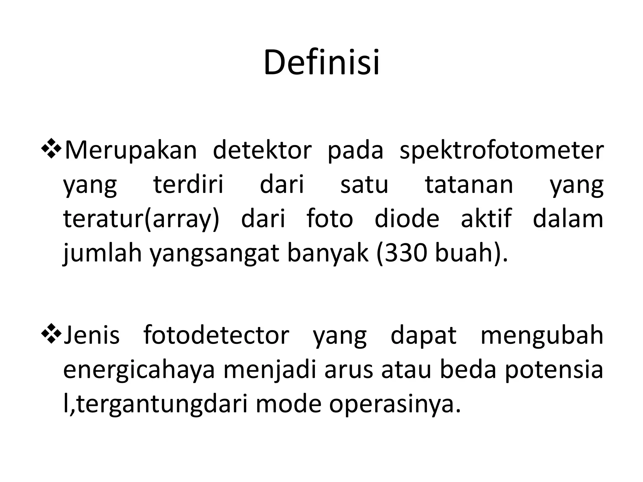 Detektor photodiode array | PPTX