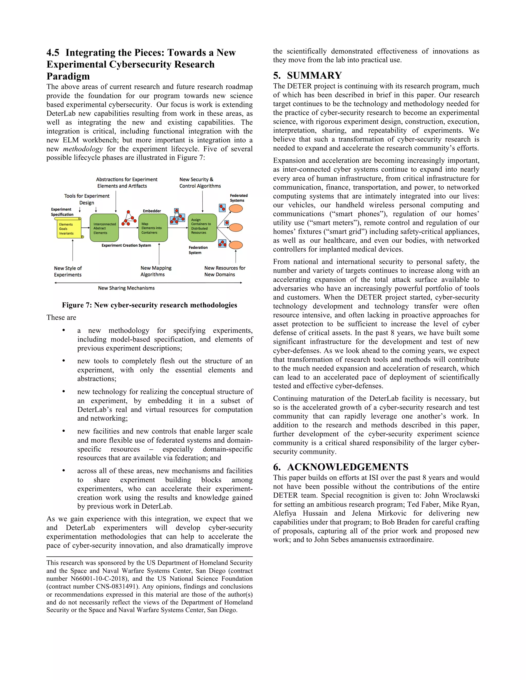 The Science of Cyber Security Experimentation: The DETER Project | PDF