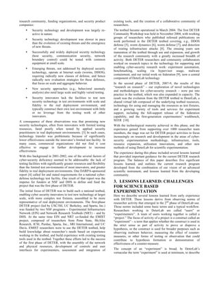 The Science of Cyber Security Experimentation: The DETER Project | PDF