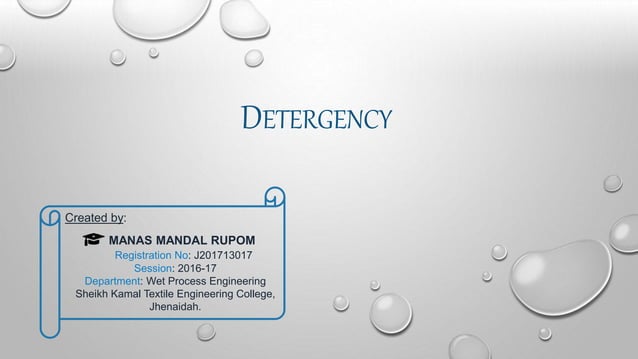 Detergency | PPTX