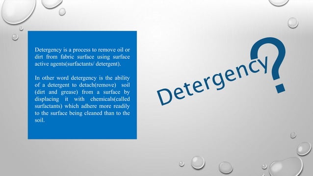 Detergency | PPTX