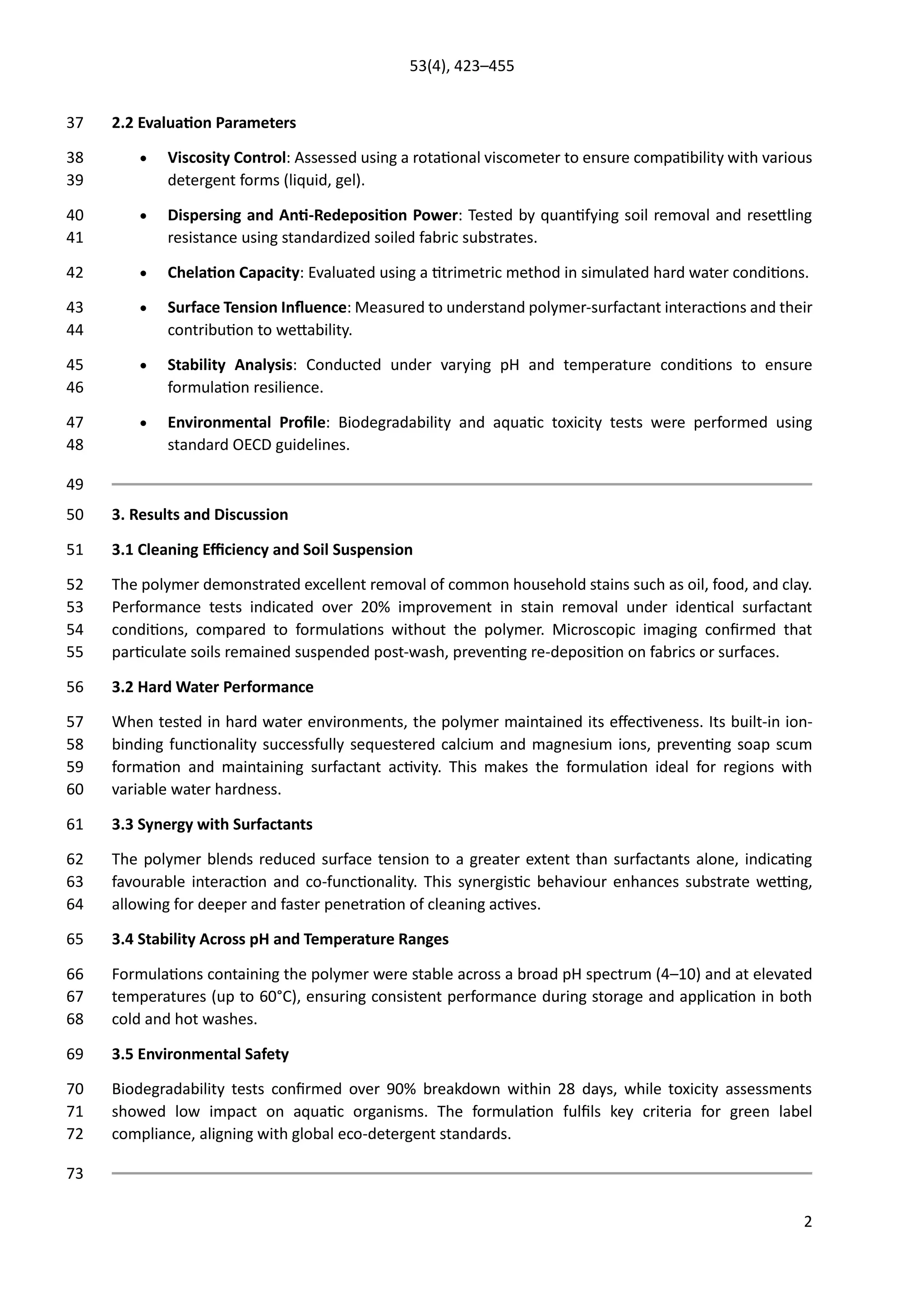 Detergent Polymer A MultiFunctional Dispersant and Cleaning Enhancer | PDF