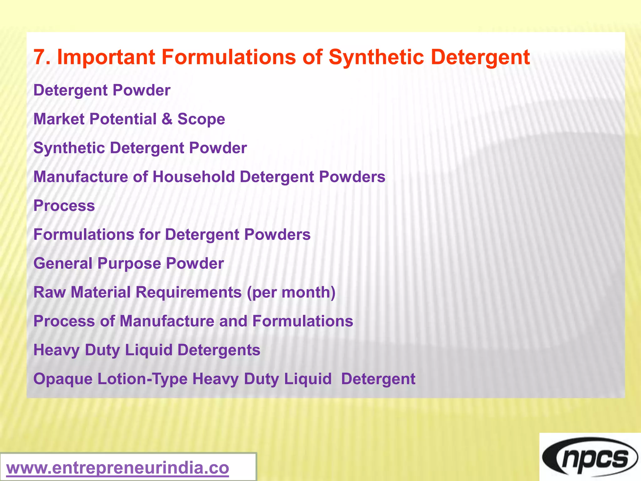 How to Manufacture Detergents Powder, Active Ingredients for Detergents ...