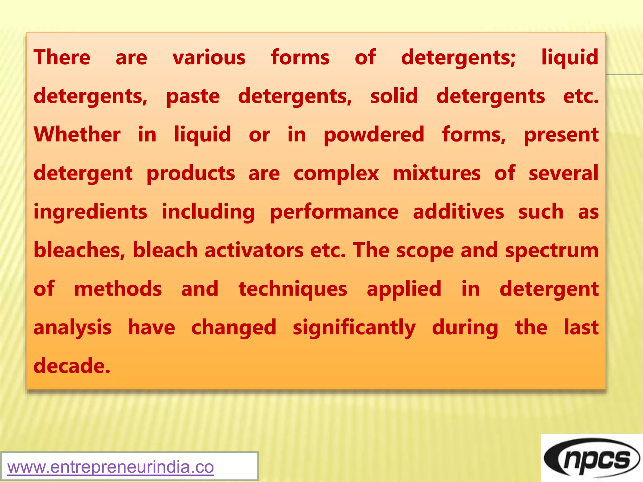 How to Manufacture Detergents Powder, Active Ingredients for Detergents ...