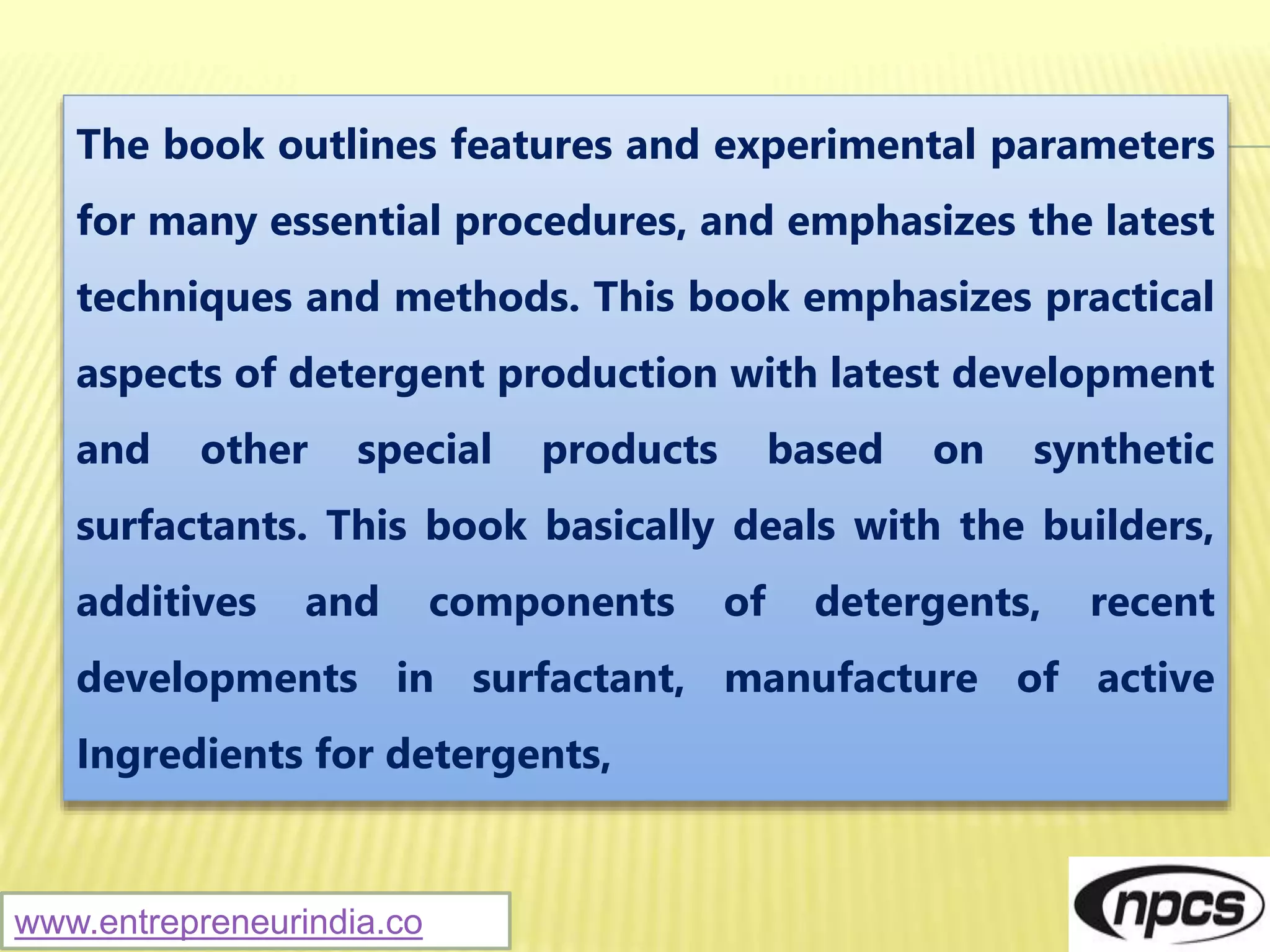 How to Manufacture Detergents Powder, Active Ingredients for Detergents ...