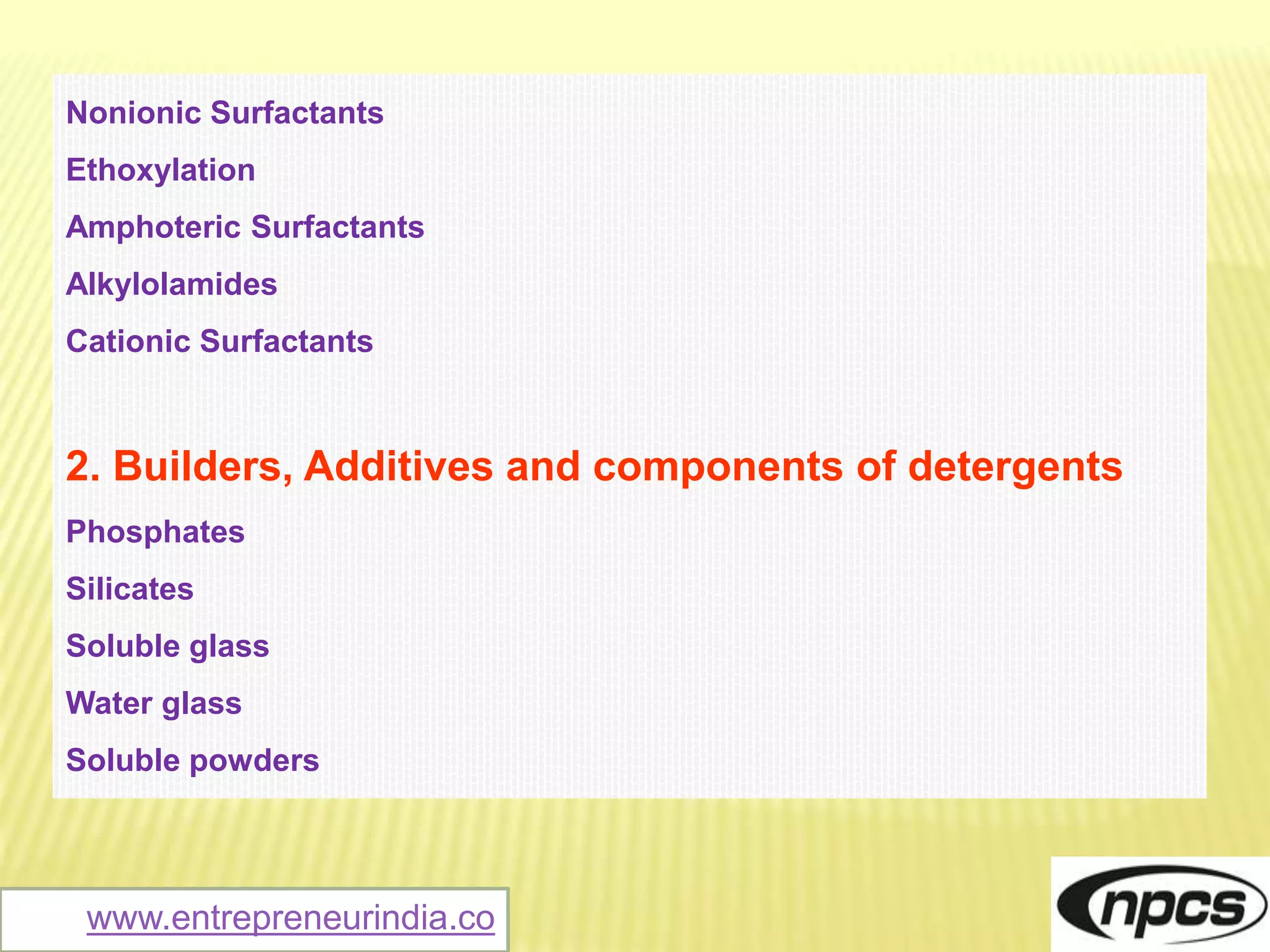 How to Manufacture Detergents Powder, Active Ingredients for Detergents ...