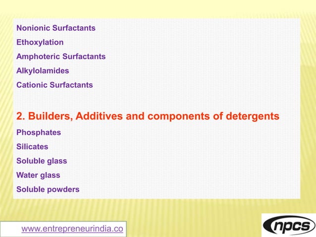 How to Manufacture Detergents Powder, Active Ingredients for Detergents ...