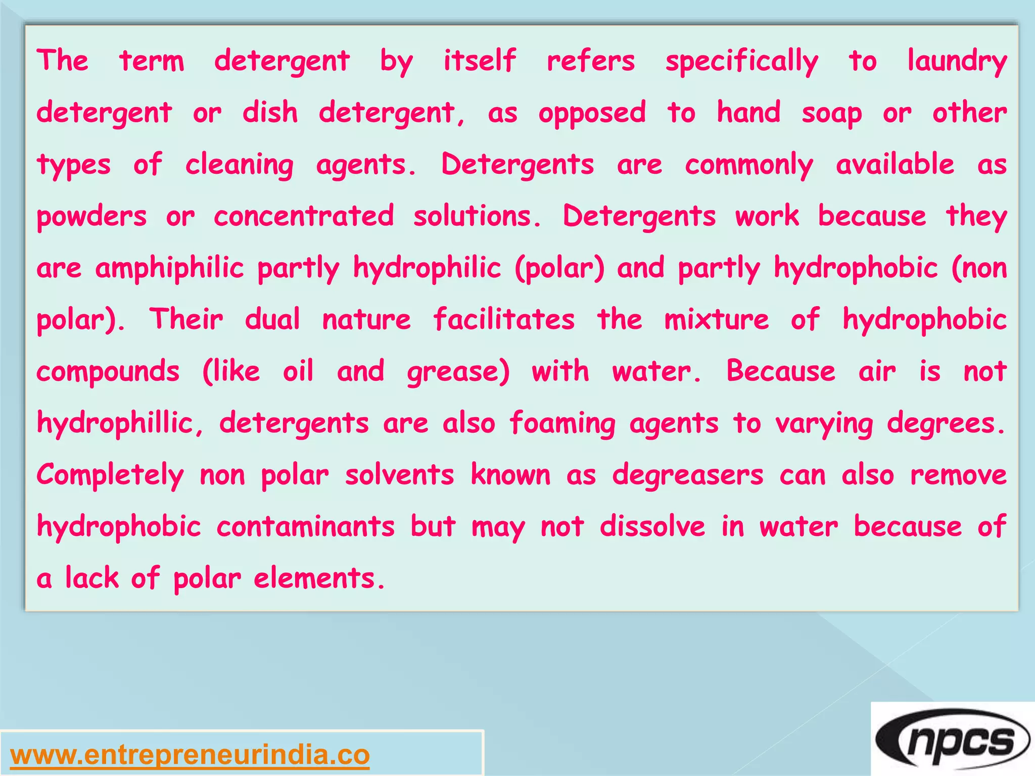 How to Manufacture Detergents (Detergent Manufacturing Business ...