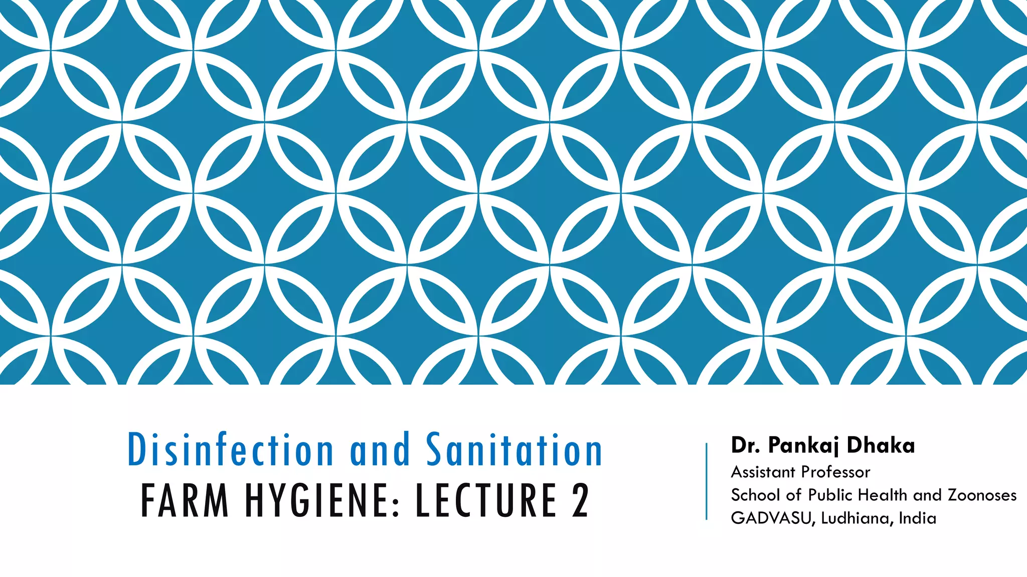 Disinfection and Sanitation: Farm Hygiene | PDF