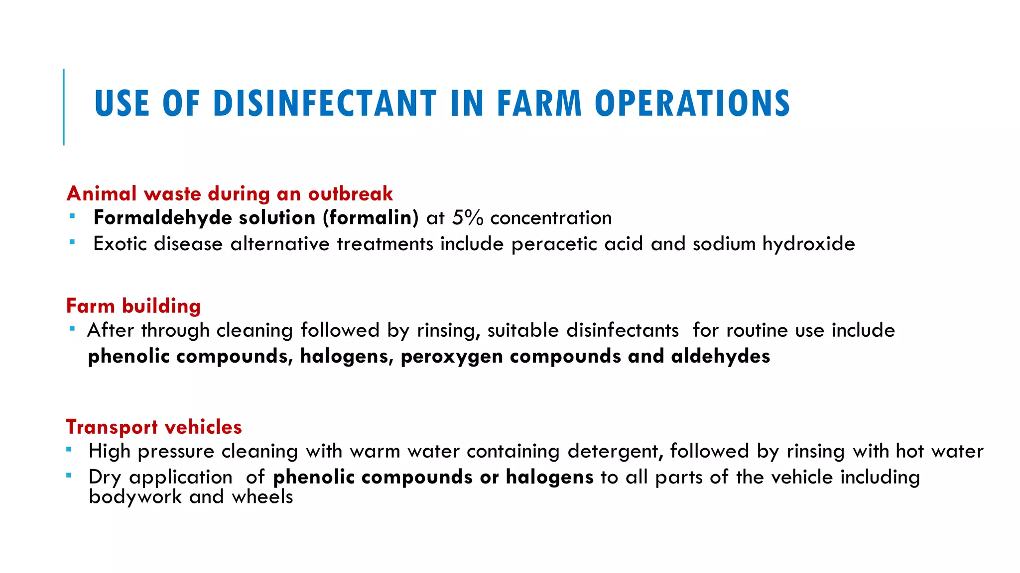 Disinfection and Sanitation: Farm Hygiene | PDF