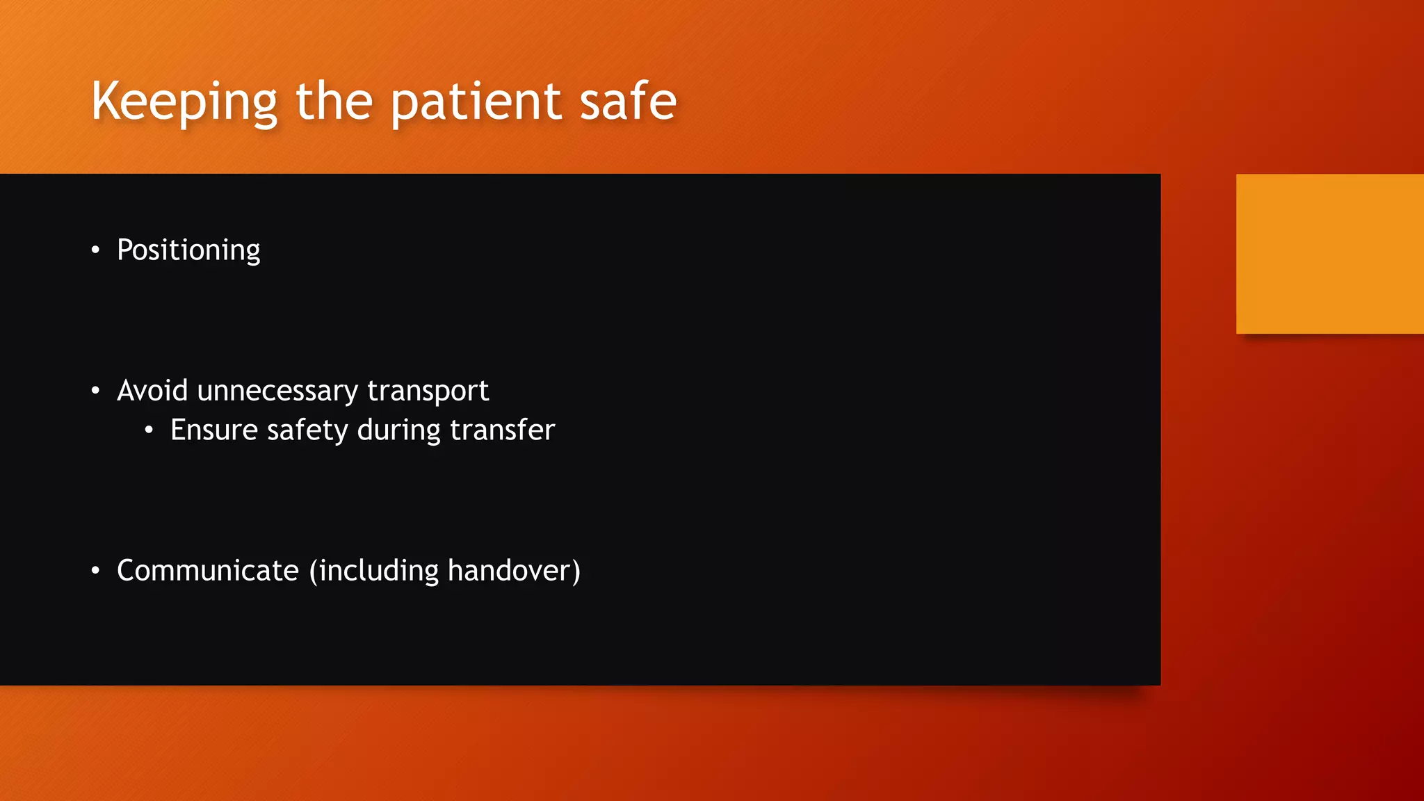 Deteriorating patient:keeping the patient safe! | PPTX