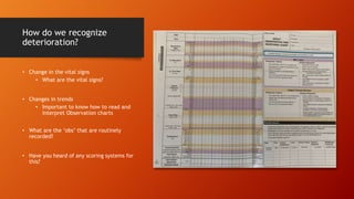 Deteriorating patient:keeping the patient safe! | PPTX