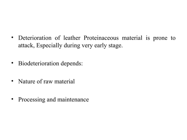 BIODETERIORATION | PPT | Chemistry | Science