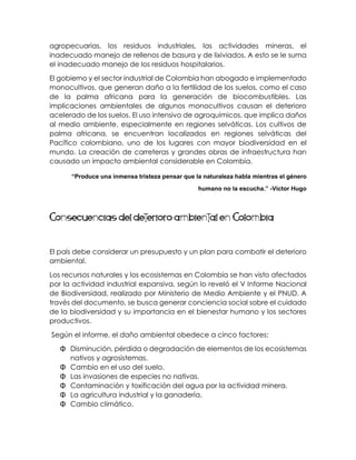 Deterioro del medio ambiente | PDF