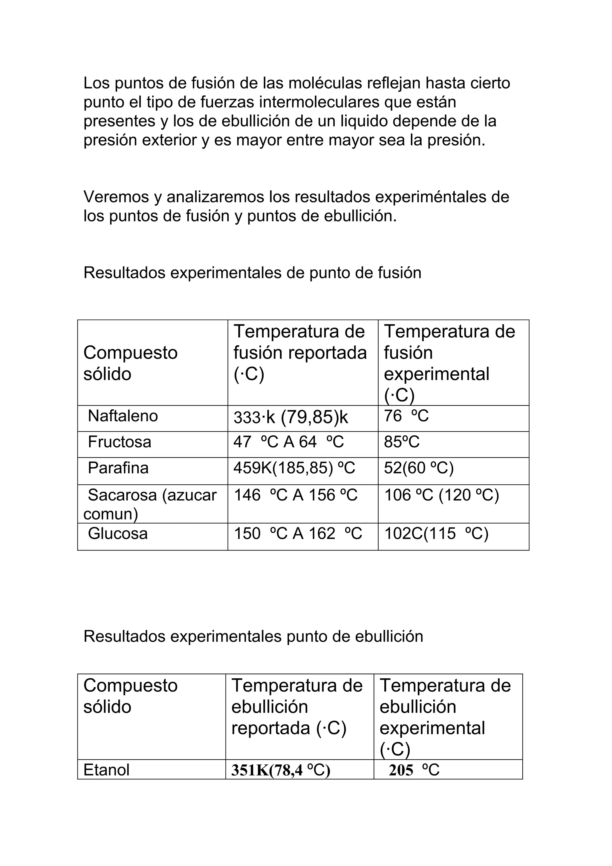 Determinación De Puntos De Fusión Y Puntos De Ebullición Pdf