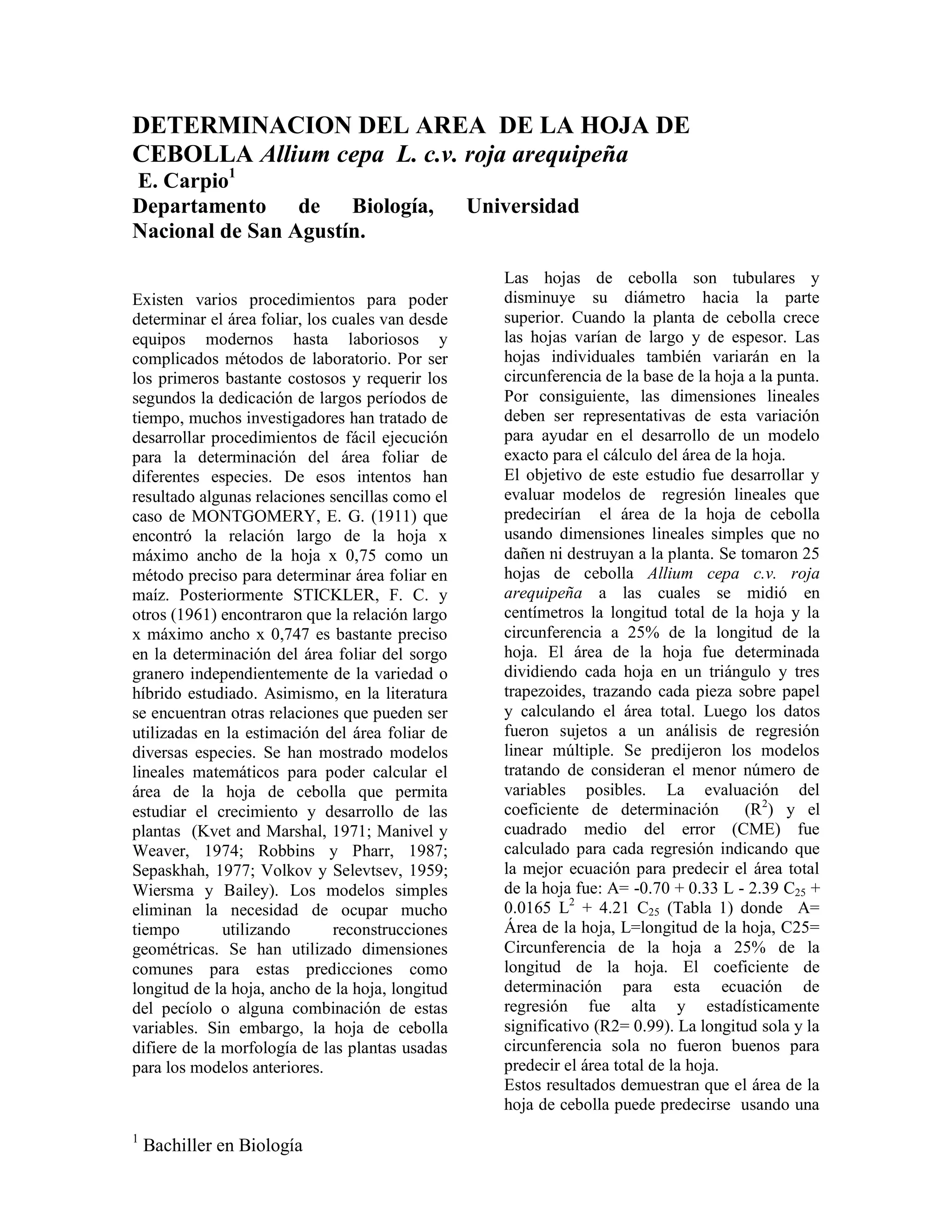 Determinación área foliar_allium cepa | PDF