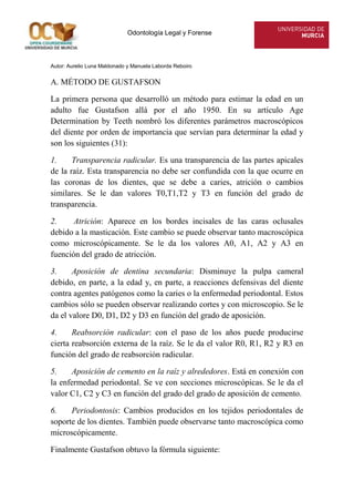 Determinacion de la edad dental_IAFJSR | PDF