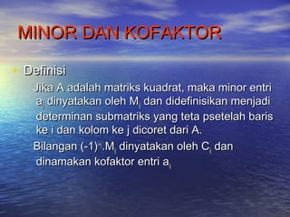 Determinan matriks | PPT