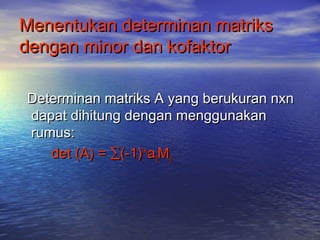 Determinan matriks | PPT