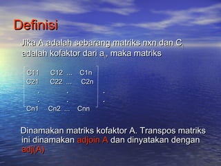 Determinan matriks | PPT