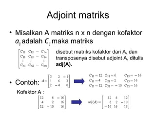 Determinan matriks | PPT