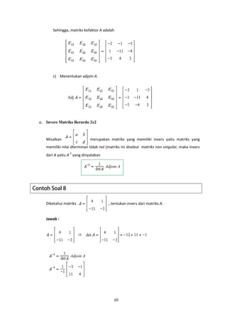 Determinan dan invers matriks | PDF