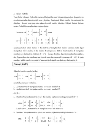 Determinan dan invers matriks | PDF