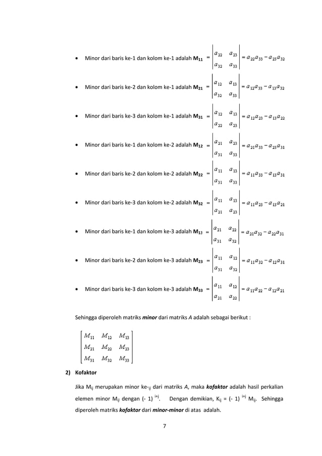 Determinan dan invers matriks | PDF