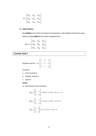 Determinan dan invers matriks | PDF
