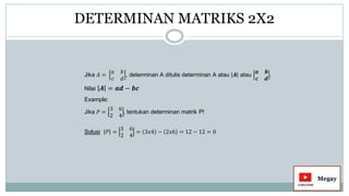 Determinan dan invers matriks | PPT