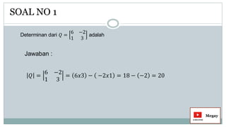 Determinan dan invers matriks | PPT