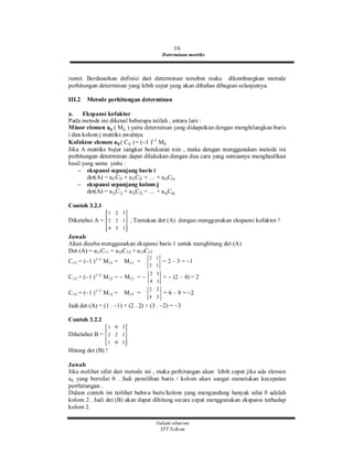 Determinan matrix | PDF