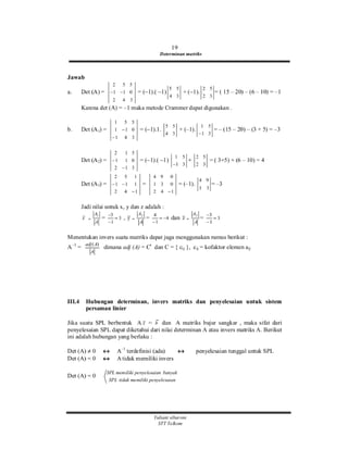 Determinan matrix | PDF