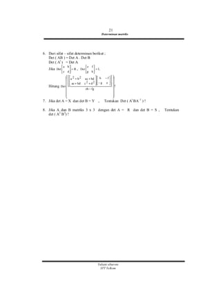 Determinan matrix | PDF
